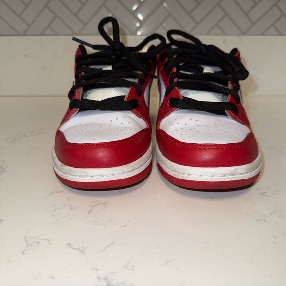 Nike | Shoes | Nike Sb Dunks Red And White Low Sneakers Size Womens 7 ...